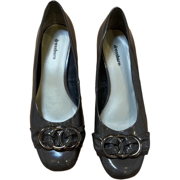 dressbarn | Shoes | Dress Barn Wedge Shoes Womens Size 8 Gray Shiny ...